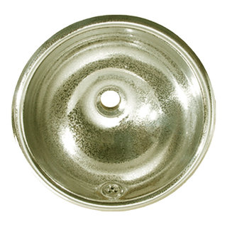Decorative Round Crackle Textured Drop-In Basin With Overflow ...