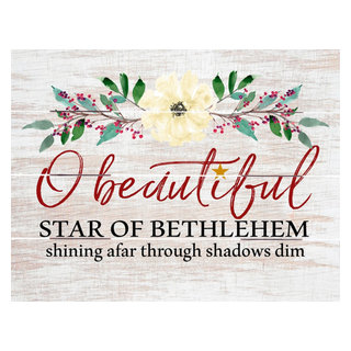 Beautiful Star of Bethlehem Pallet Art - Contemporary - Prints And ...