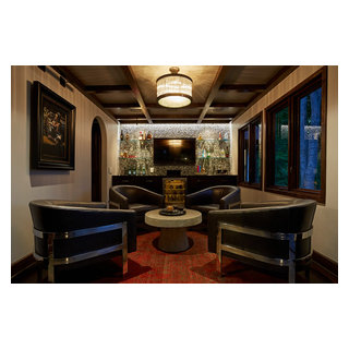 Spanish Modern Lakehouse - Modern - Home Bar - Richmond - by CIRCLE ...