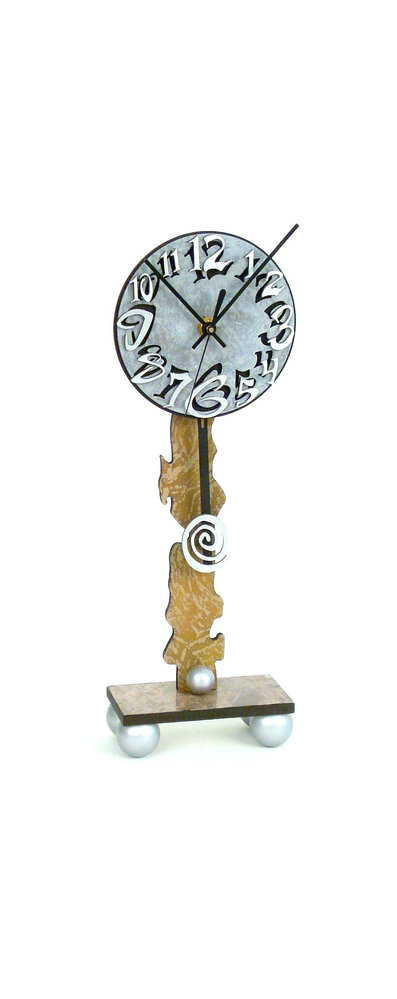 Type Table Clock - Contemporary - Desk And Mantel Clocks - by david ...
