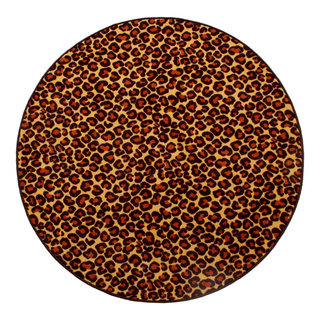 Cheetah Real for Dining Room, Area Rug, 5' Round - Contemporary - Area ...