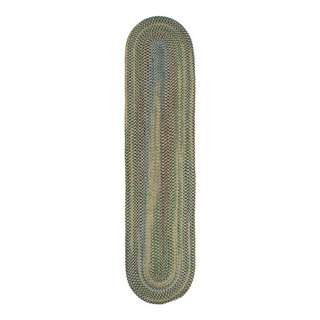 Colonial Mills Rug Worley Runner Moss Green Runner, Oval, 30"X180 ...
