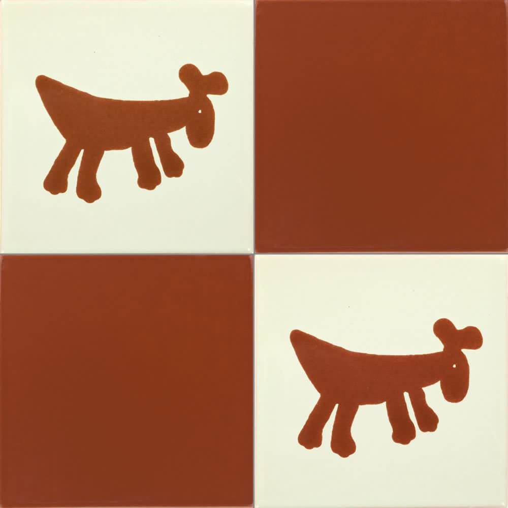 4.25"x4.25" Talavera Mexican Handmade Ceramic Tile, Pictograph 4, Set ...