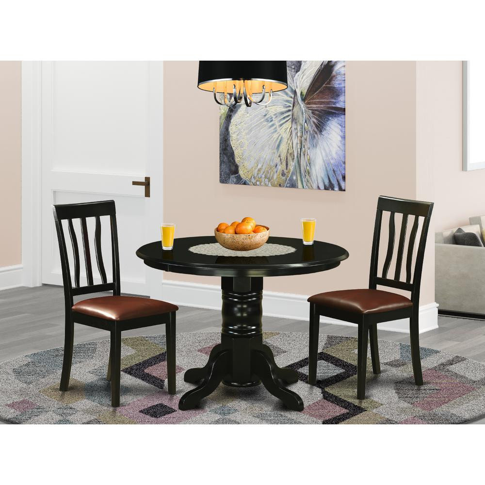 3-Piece Small Kitchen Table Set for Table and 2 Chairs - Traditional ...