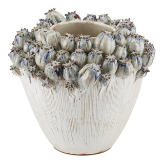 Poppy Pod Crown Medium Vase - Beach Style - Vases - by Currey & Company ...
