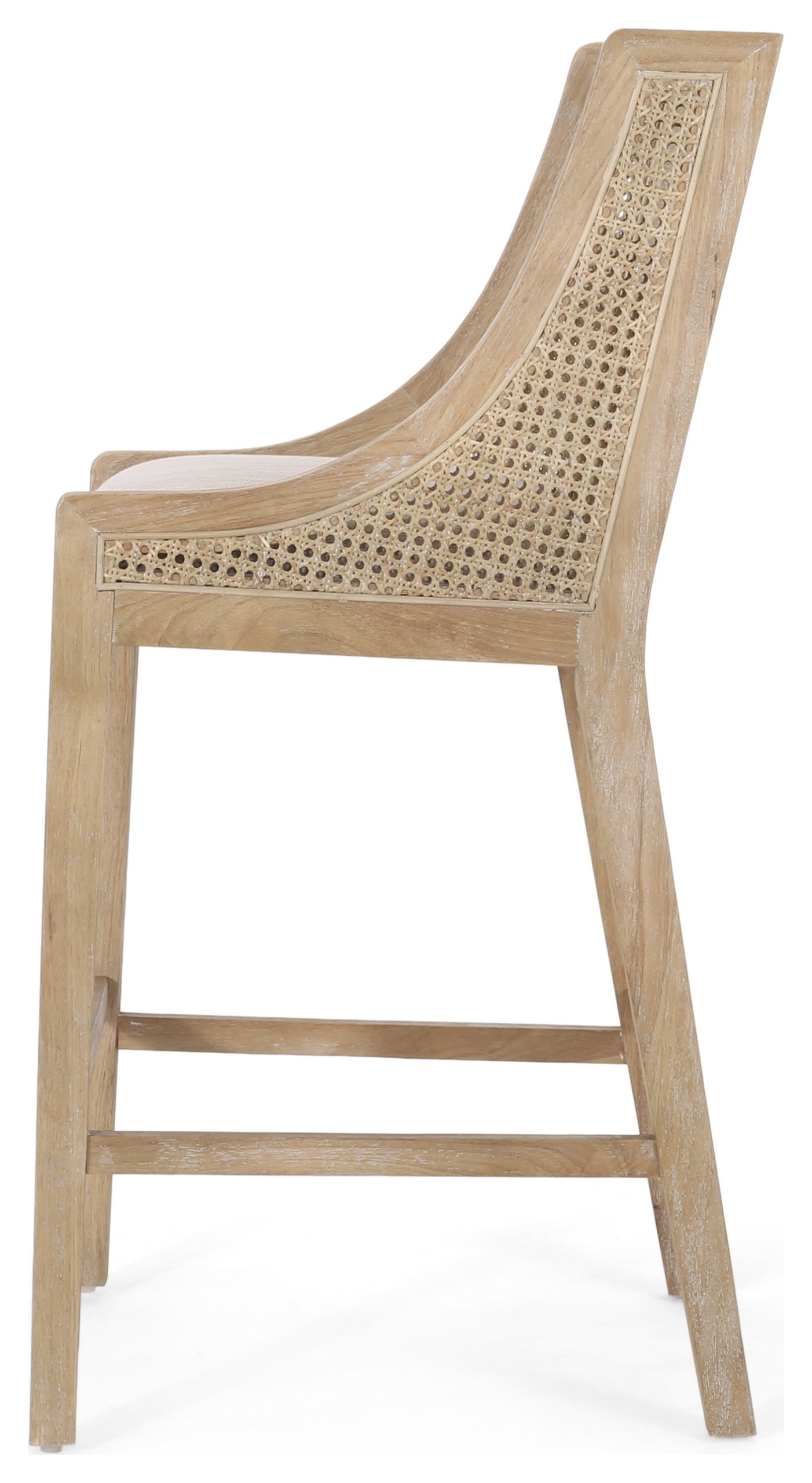 Oneida Rustic Fabric Upholstered Wood and Cane 30 inch Barstools, Set ...