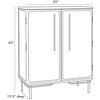 Edison Cabinet, Antique Brass, Oak, Vellum, Stainless Steel, 45"H (4811 ...