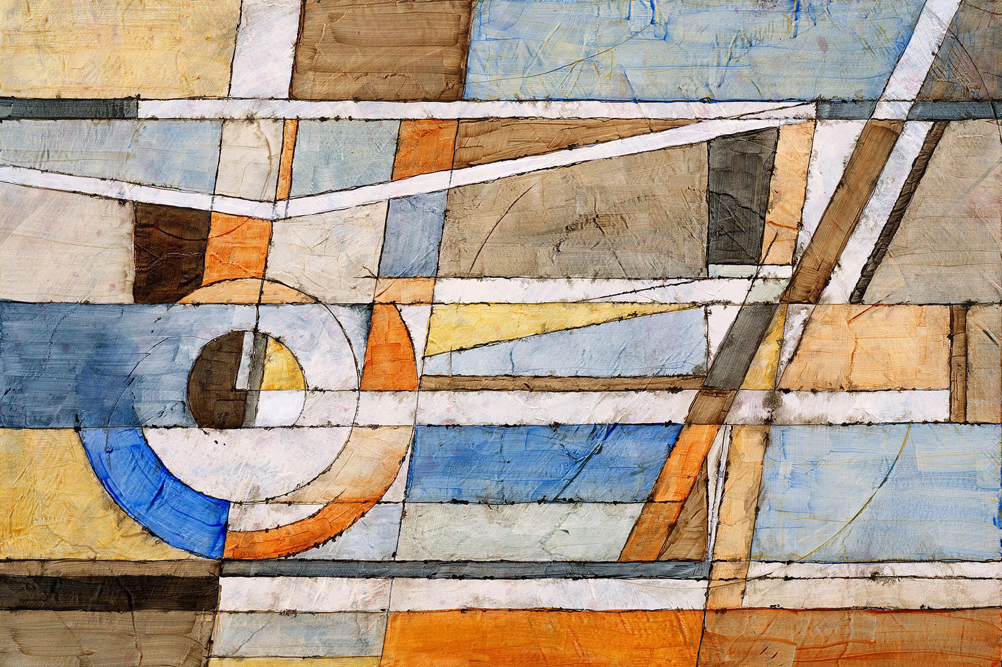 "Exploring Dimension" Painting Print on Canvas, 18"x12" - Contemporary ...