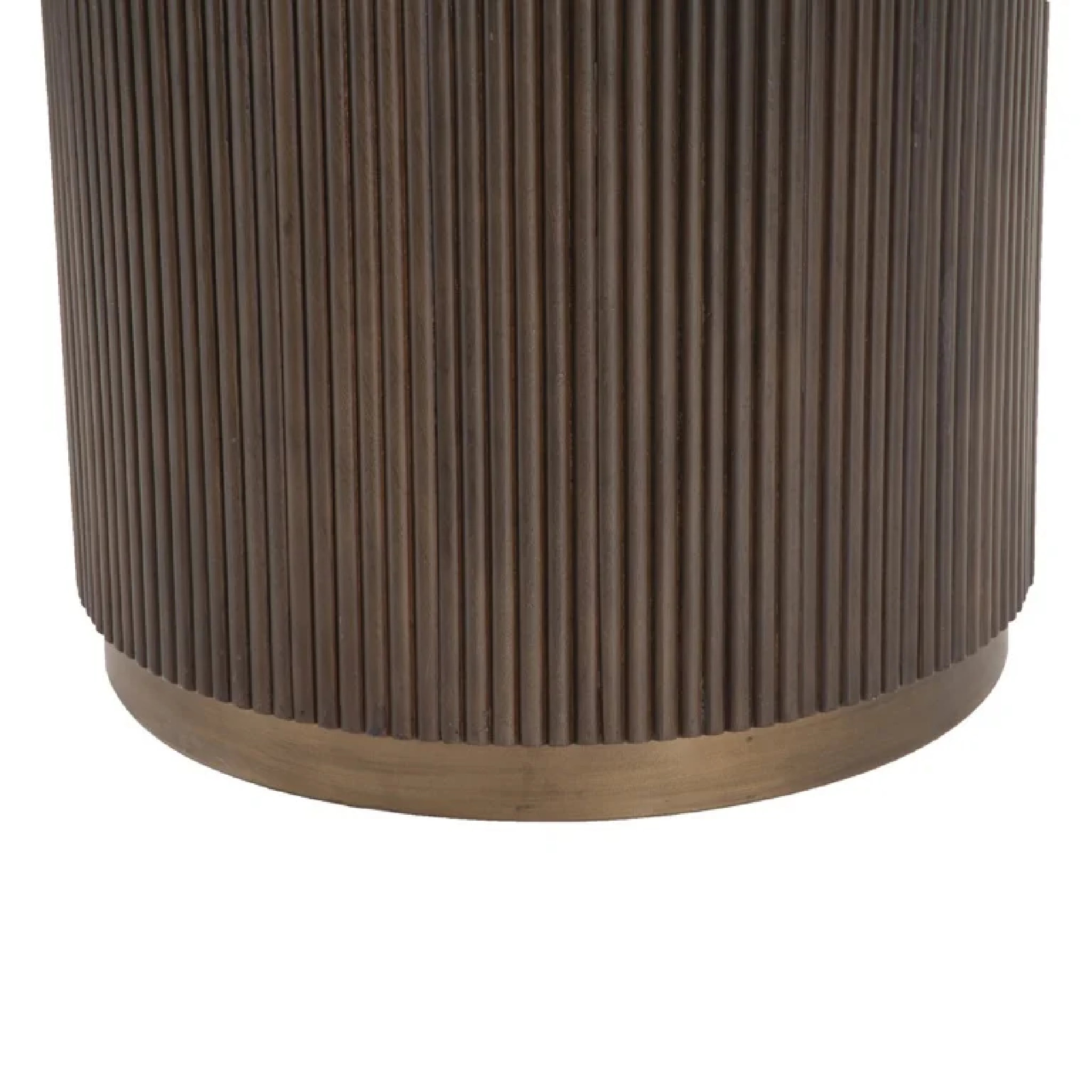 Ribbed Wood Round Dining Table, Oroa Mayfield - Transitional - Dining ...