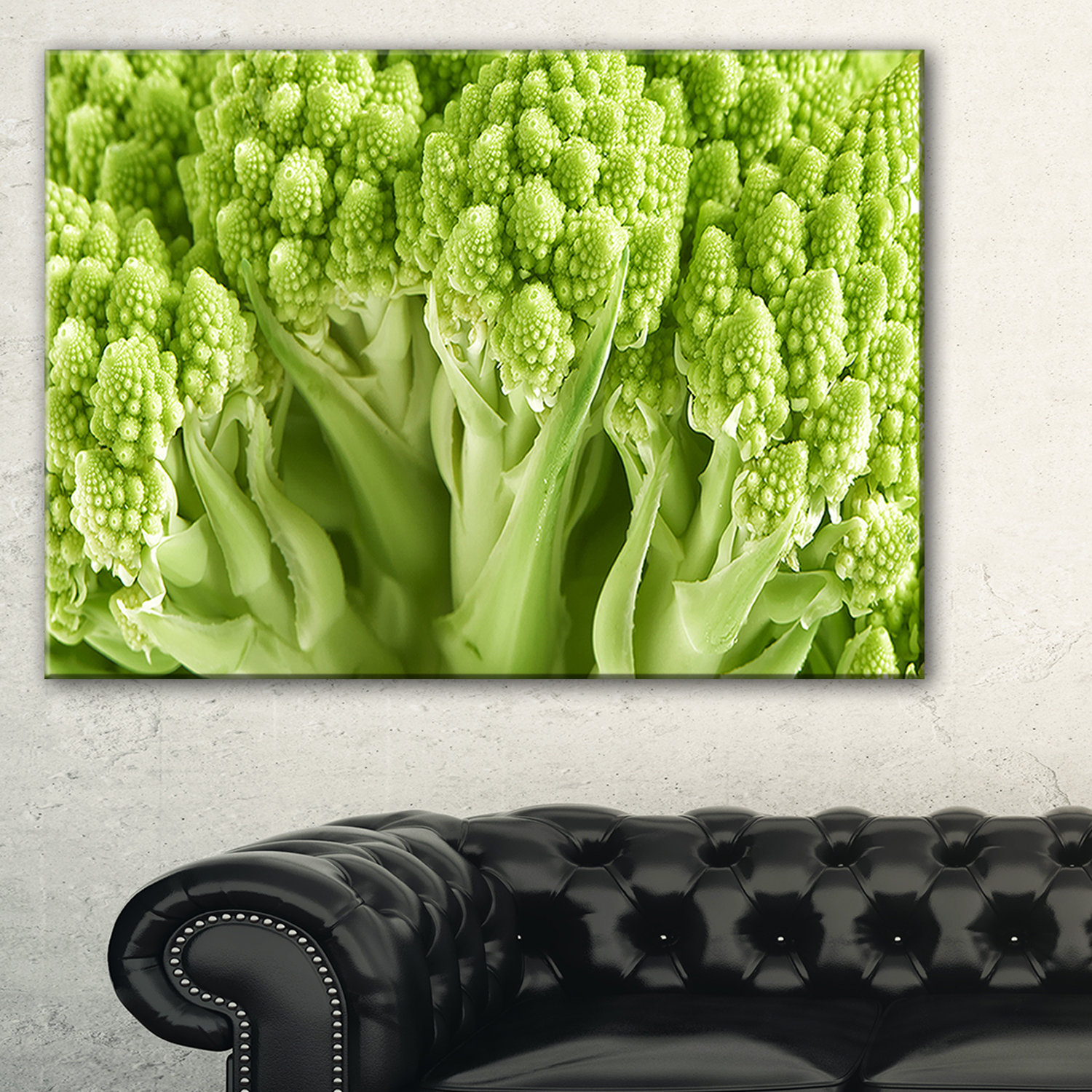 "Fresh Green Romanesco Florets" Floral Canvas Photo Print, 60"x28 ...