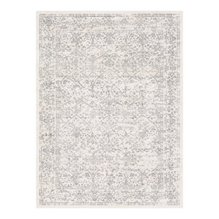 Surya Roma ROM-2300 5'3"x7'1" Rug, White/Medium Gray - Contemporary ...