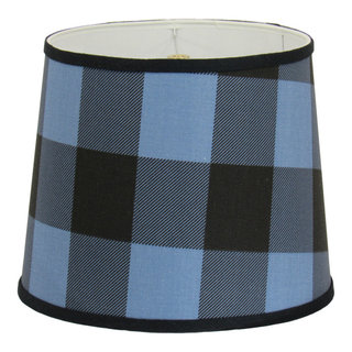 Blue and Black Buffalo Check Lamp Shade, 16" - Farmhouse - Lamp Shades ...