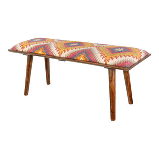 Surya Aegeus AEG-001 Upholstered Bench - Southwestern - Upholstered ...