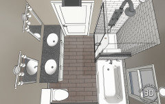 Bathroom layout idea 8x8
