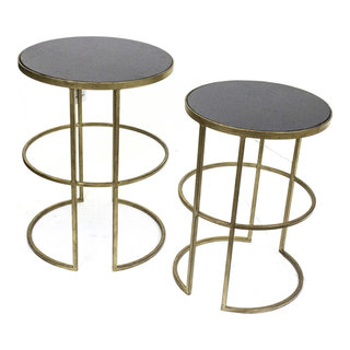 Classic Metal Accent Tables, Set Of 2 - Transitional - Side Tables And ...