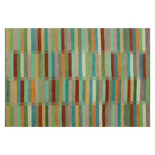 Winchester Kilim Norton Red/Blue Rug, 6'6x9'8, 6'6x9'8 - Contemporary ...