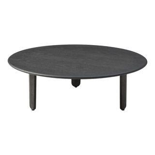 Luna Round Coffee Table, Dark Gray - Transitional - Coffee Tables - by ...