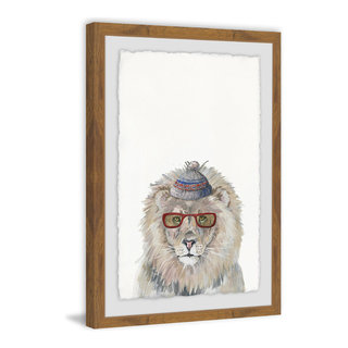 "Cool for the Lion" Framed Painting Print, 8"x12" - Contemporary ...