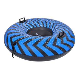 37" Blue and Black Inflatable Ride-On Pool Float or Snow Tube - Modern ...