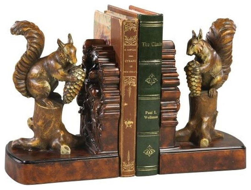 Mountain Collection Resin Bookends - Rustic - Bookends - by EuroLuxHome ...