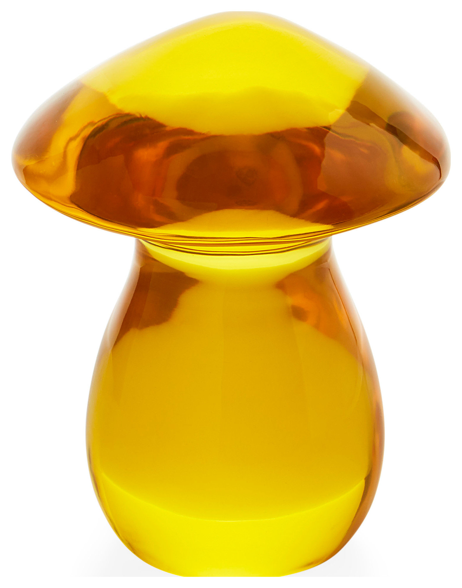 Yellow Acrylic Mushroom Objet - Eclectic - Decorative Objects And ...