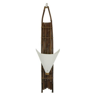39" Baku Japanese Bamboo Wall Sconce, Dark - Asian - Wall Sconces - by ...