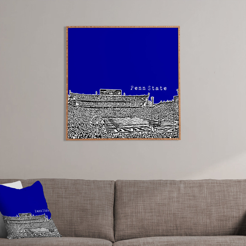 Deny Designs Bird Ave Penn State University Navy Framed Wall Art ...