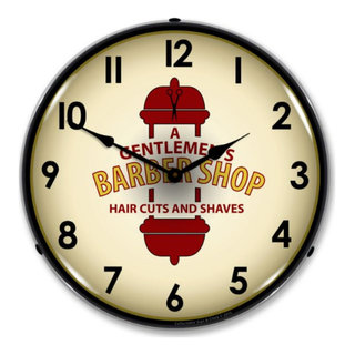 1601618 Barber Shop 2 Clock - Midcentury - Wall Clocks - by VirVentures ...