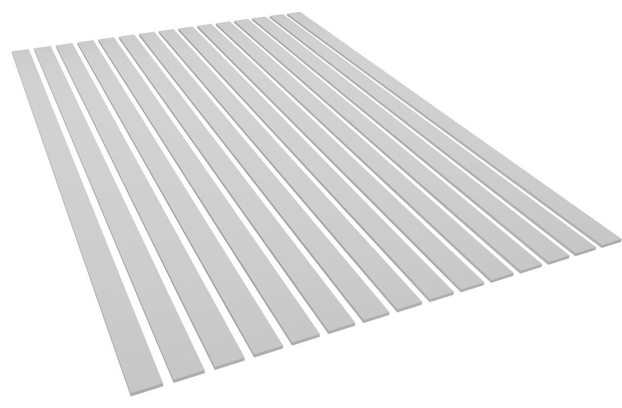 Adjustable PVC Slat Wall Panel Kit w/ 4"W Slats, Unfinished (contains ...