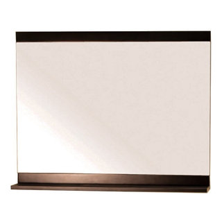 Wood Frame Mirror In Walnut - Transitional - Bathroom Mirrors - by ...