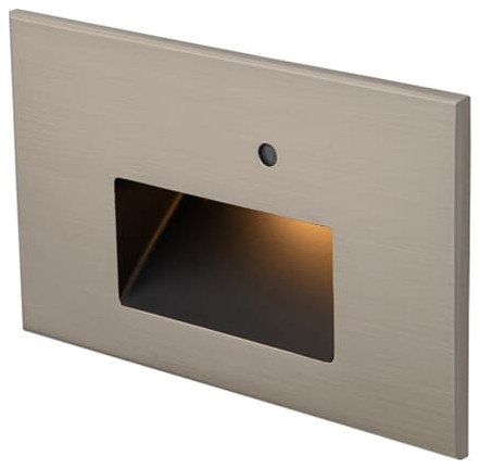 WAC Step Light With Photocell 3000K Wall Sconce in Brush Nickel on ...