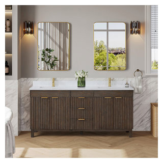 Palos Bathroom Vanity, 72" - Transitional - Bathroom Vanities And Sink ...