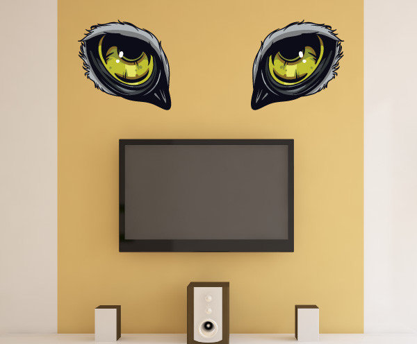 Predator Eyes Vinyl Wall Decal PredatorEyesUScolor005, 48 in ...
