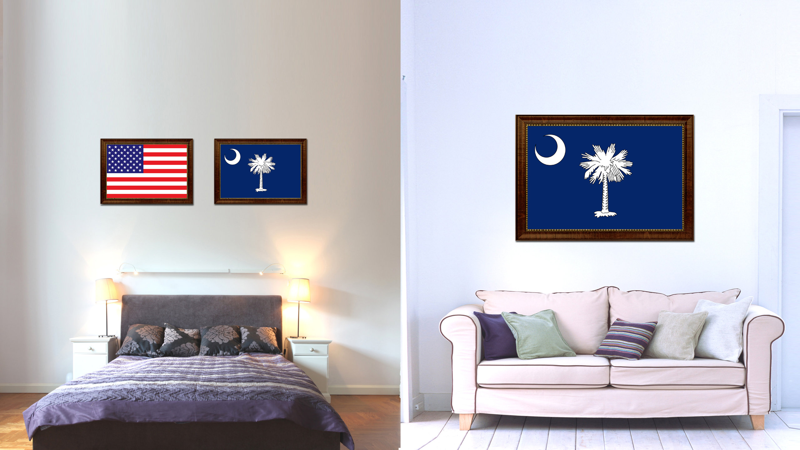South Carolina State Flag Canvas Print, 19"x27" - Traditional - Prints ...
