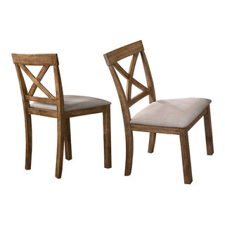 Janet Traditional Driftwood Dining Collection, Dining Chairs, Set of 2 ...