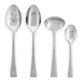 Lenox Federal Platinum Frosted 18/10 Stainless Steel 4 Piece Hostess ...