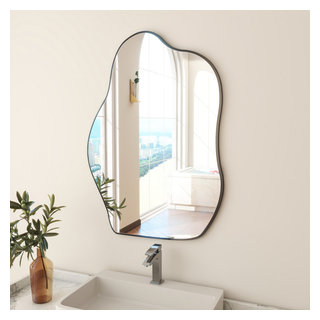 Easly Irregular Frameless MDF Wall Mirror Decorative Mirror, 26x38 ...