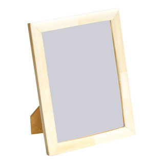 Sahara Rounded White Bone Frame, 5"x7" - Transitional - Picture Frames ...