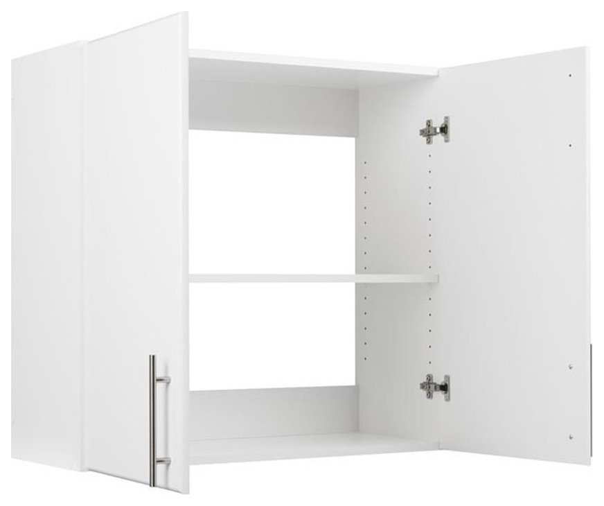 Home Square 2 Piece Wood Wall Cabinet Set in White - Contemporary ...