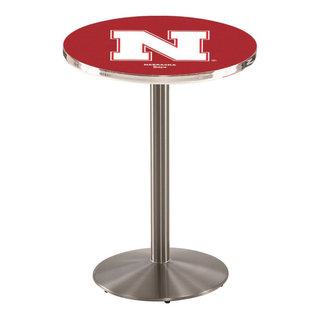 Holland L214 University of Nebraska 42x28" Pub Table - Stainless ...