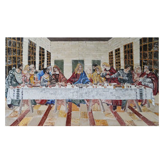 Religious Mosaics, The Last Supper Reproduction, 24" x 55 ...