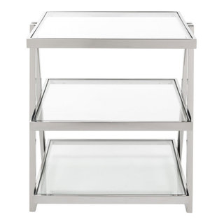 Yvette 3-tier Glass End Table - Contemporary - Side Tables And End Tables - by Rustic Home ...