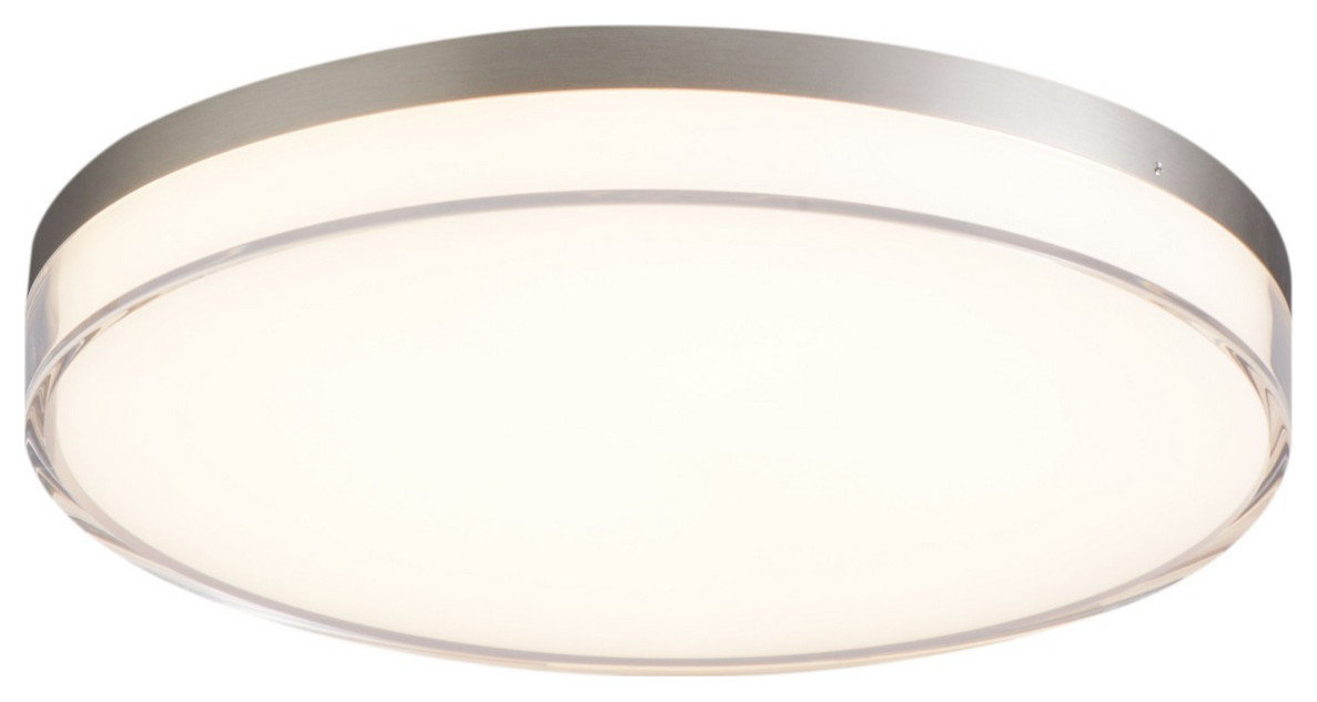 Led Flush Mounts LED Flush Mount, Brushed Nickel - Modern - Flush-mount ...