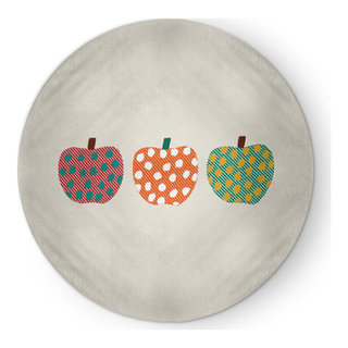 Little Pumpkins Fall Design Chenille Area Rug, 5' Round - Contemporary ...