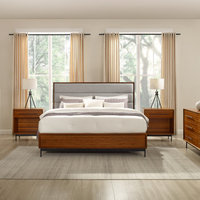 Taylor Queen Bed, Amber - Midcentury - Platform Beds - by Greenington ...