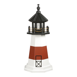 Montauk Hybrid Lighthouse, 5 Foot - Beach Style - Garden Statues And ...