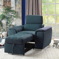 Elenor Accent Chair With Adjustable Headrest And Pull-Out Ottoman ...