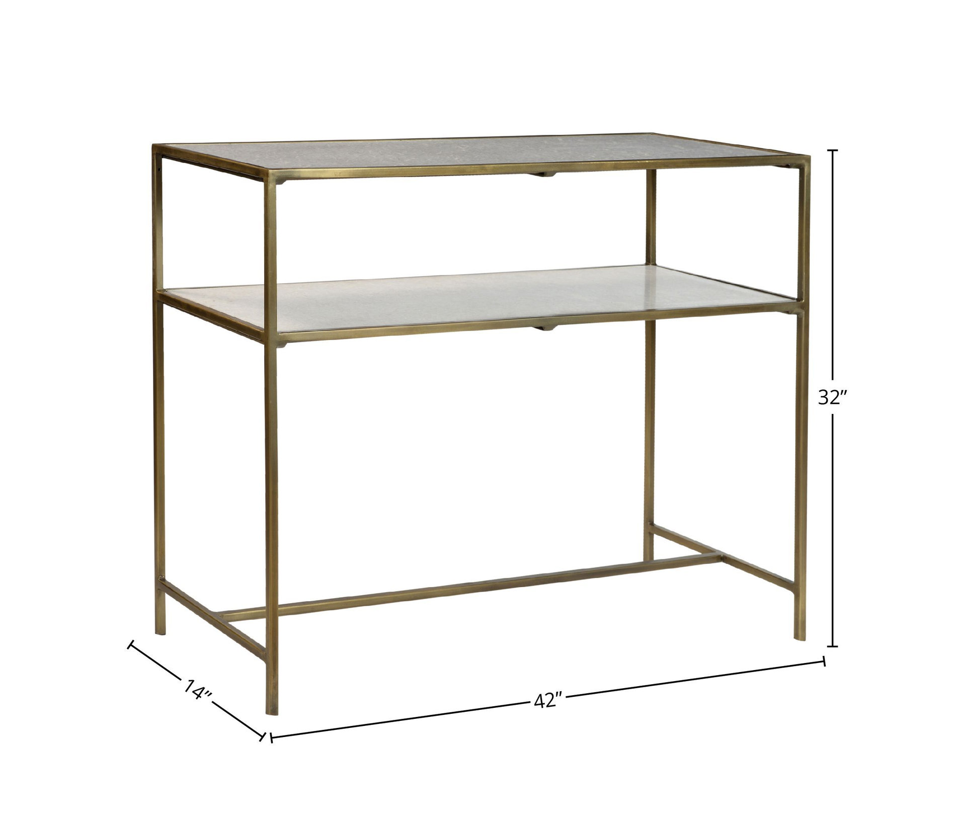 Haven Console Table, Gold/ White - Contemporary - Console Tables - by ...