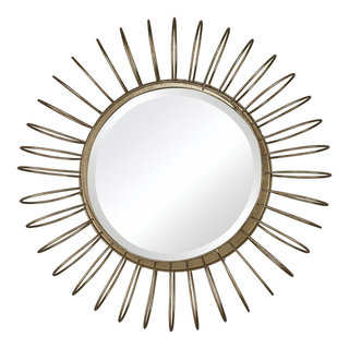 Gold Leaf Wire Frame Mirror - Midcentury - Wall Mirrors - by ...