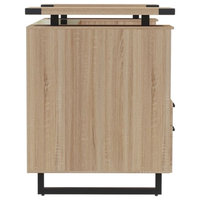 Safco Mirella Modern Wood Reception Desk in Sand Dune Beige Finish ...